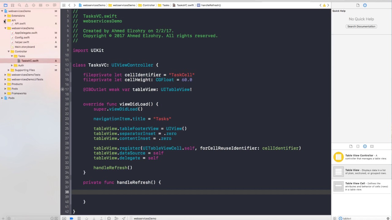 Ios And Web Services Alamofire Swiftyjson Part5 Youtube