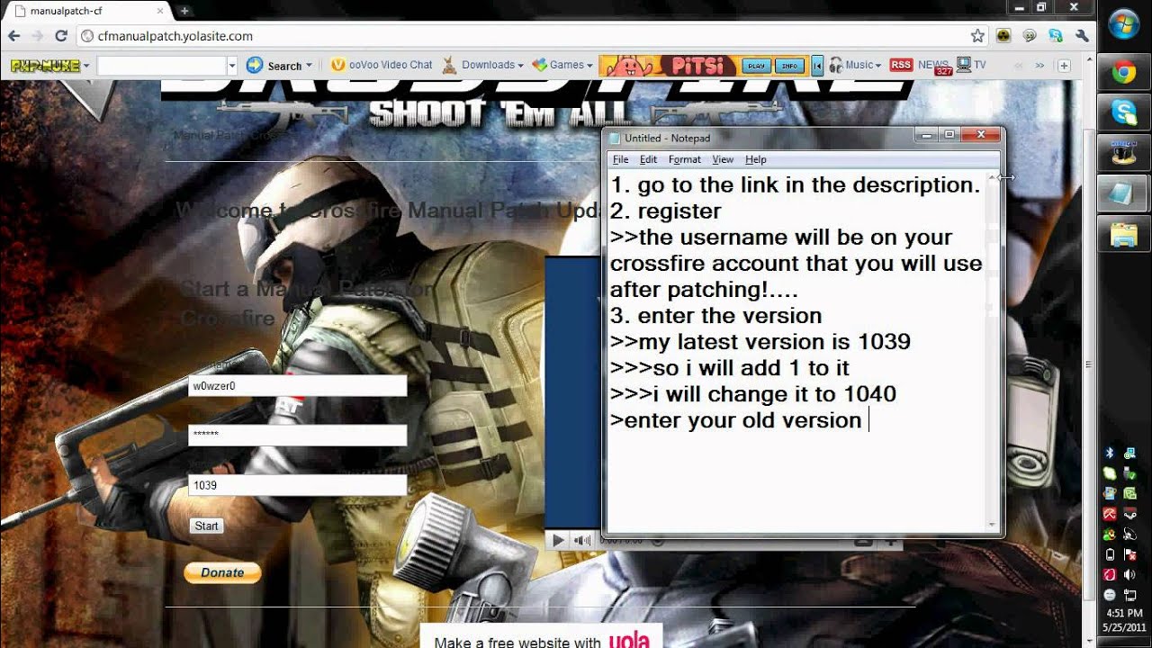 Manual patch for CF - YouTube