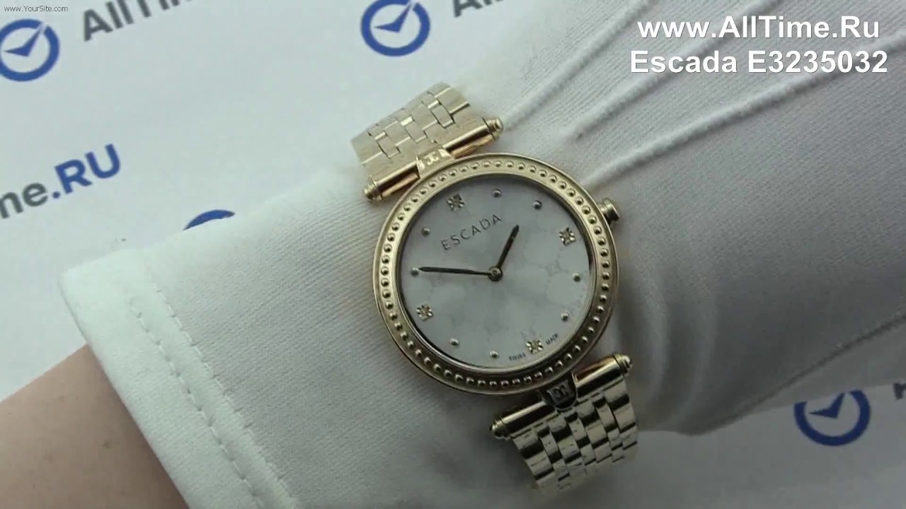 Обзор. Женские наручные часы Escada E3235032 - YouTube