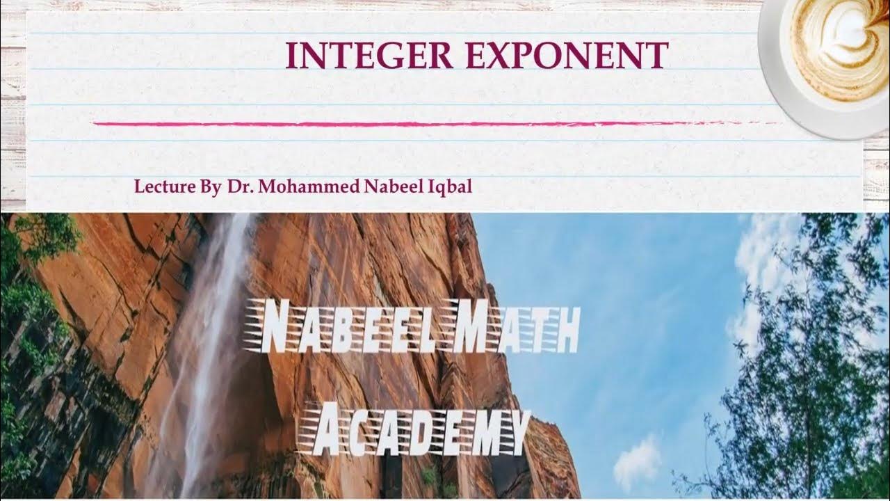 INTEGER EXPONENT - YouTube