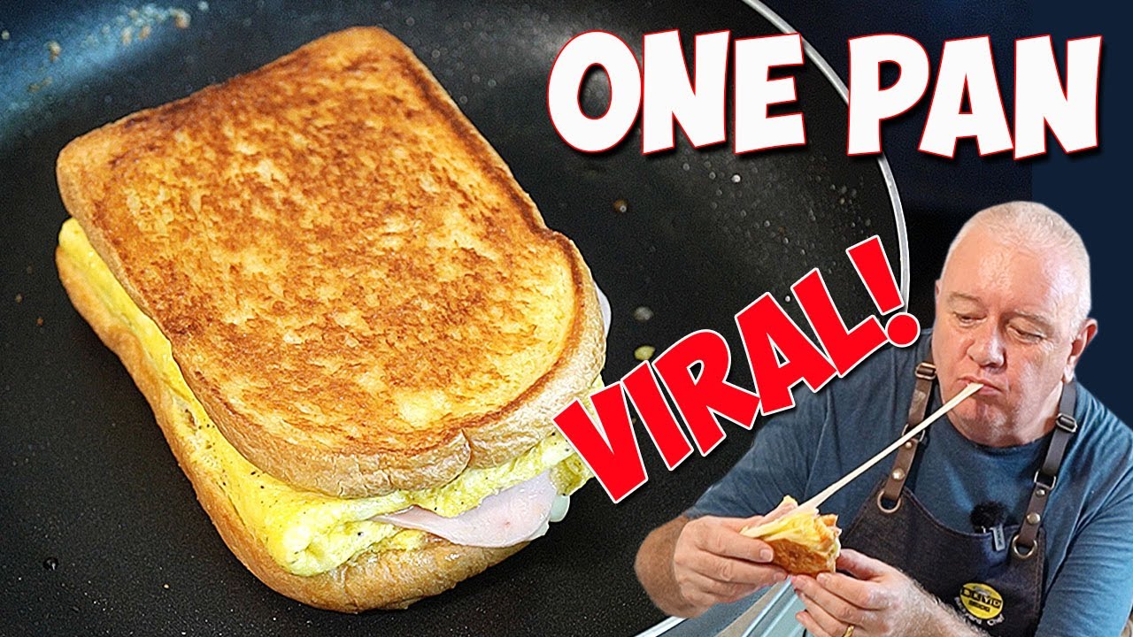 One Pan Egg Ham Cheese VIRAL Toastie – everyone's making it! - YouTube