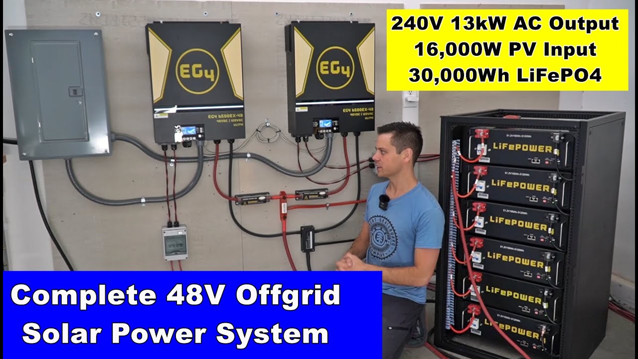 Complete 48V Offgrid Solar Power System - YouTube