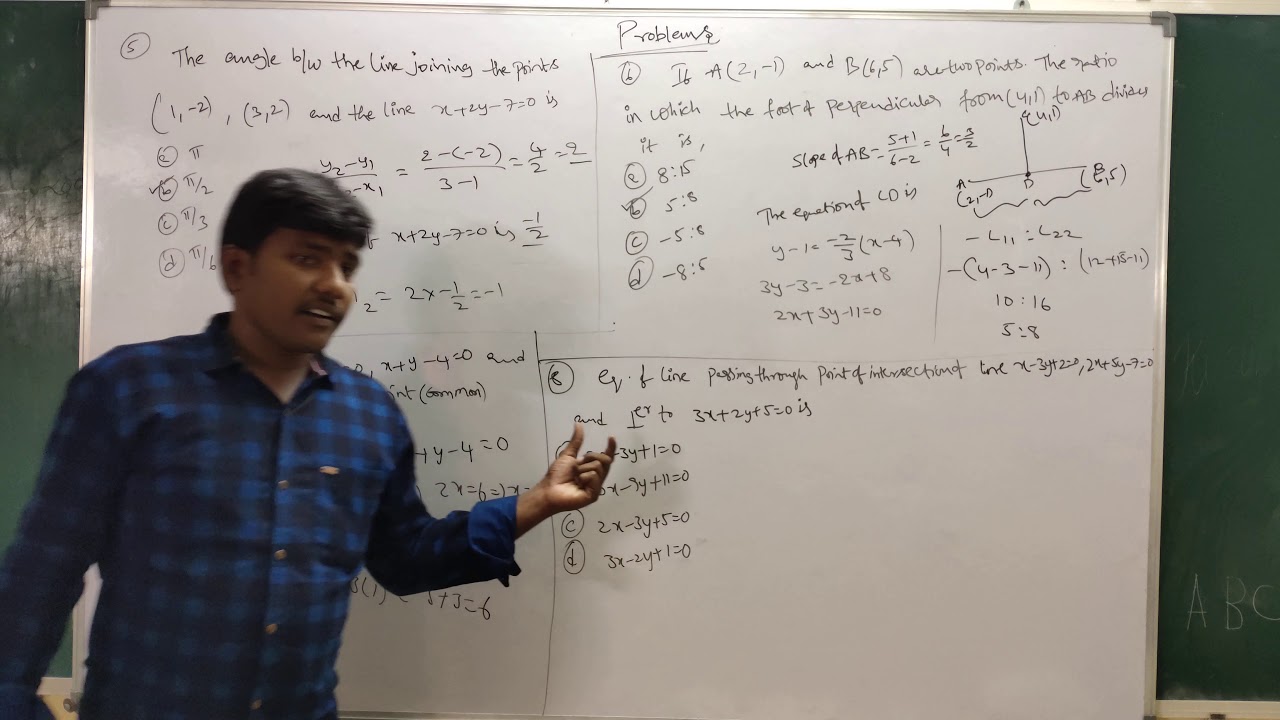 Straight Lines~Problems(1)//Maths1B//Vagdevi Junior college // - YouTube