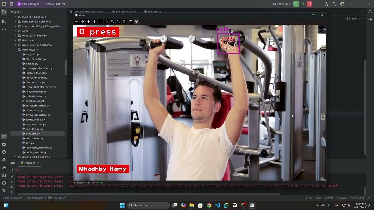 🎥💪 Counting Shoulder Press Reps with Computer Vision Using python 🐍 - YouTube