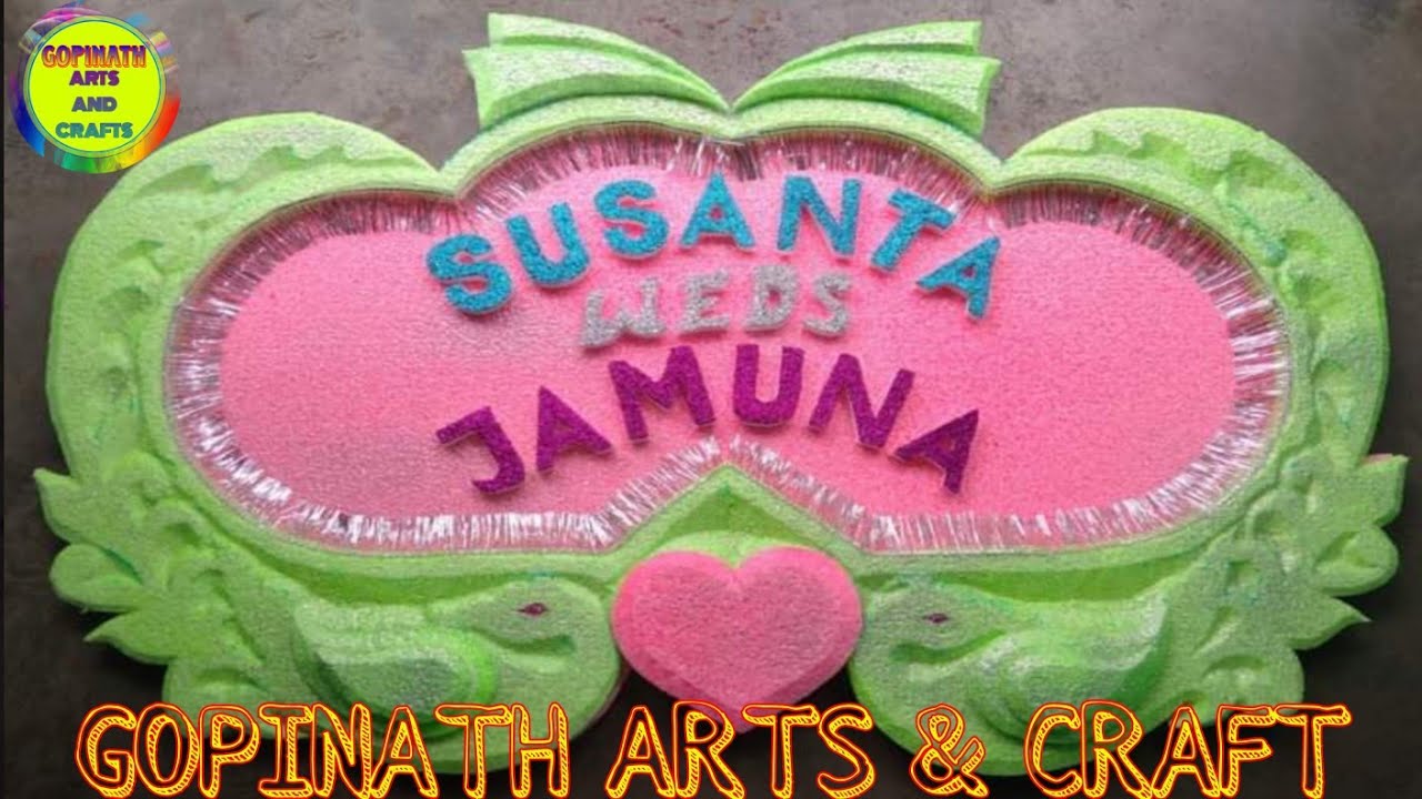 Thermocol Wedding Name Art/Thermocol Wedding Name Plate/Indian Wedding ...