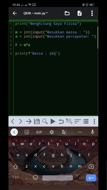 Rumus Fisika Gaya pake python #coding #pythonprogramming #tutorial - YouTube