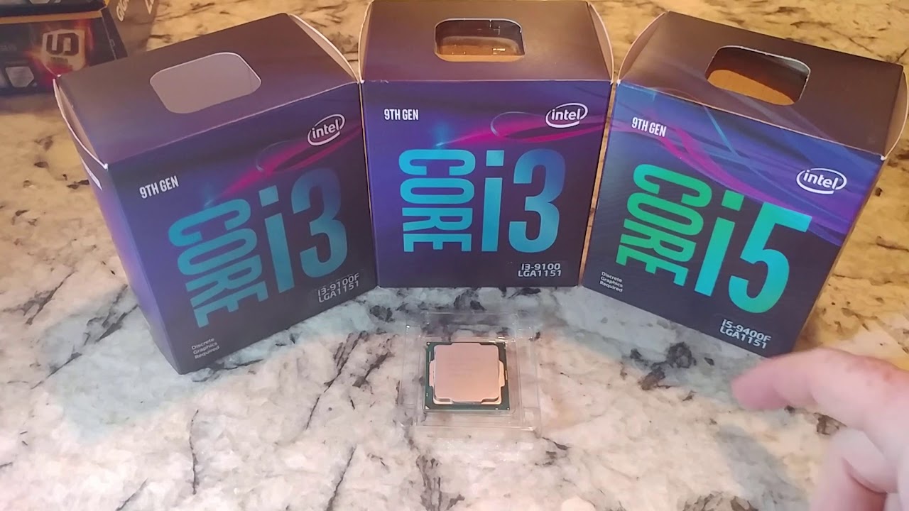 Comparing I3 9100, I3 9100f, I5 9400f and i5 8400 - YouTube