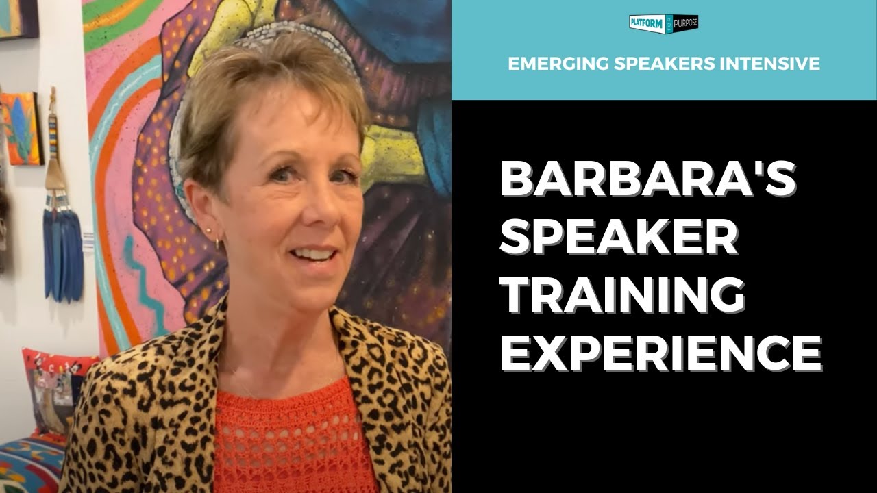 Speaker Training - Barbara's Experience - YouTube