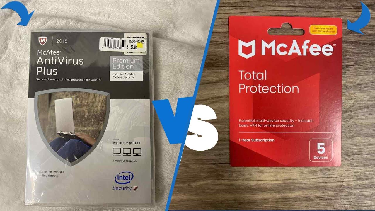mcafee antivirus plus vs total protection - YouTube