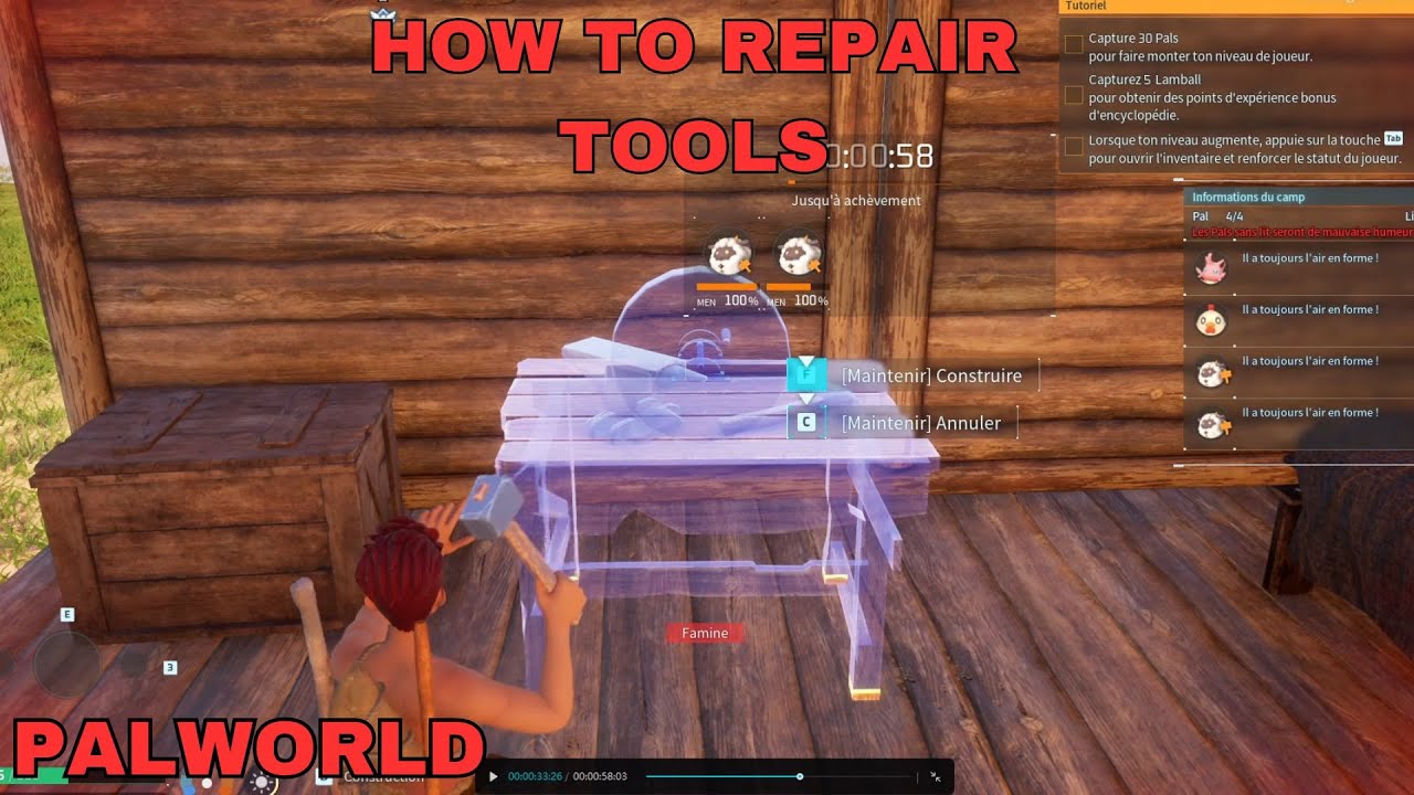 TUTORIAL HOW TO REPAIR YOUR TOOLS ON PALWORLD / repair your Palworld ...