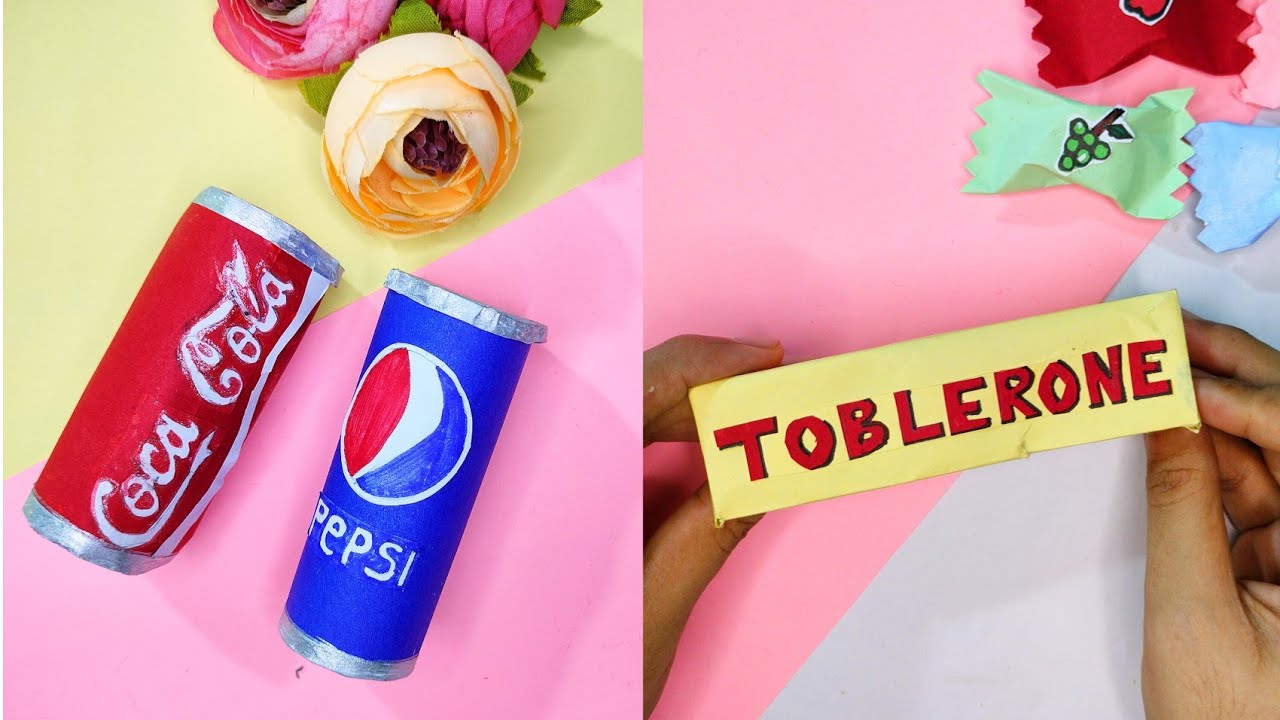 DIY Paper crafts|miniature food craft|gift box|origami paper food|Pepsi ...