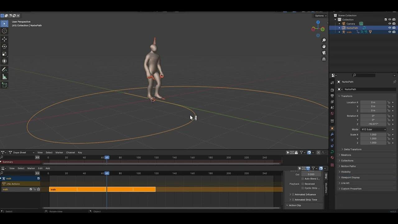 How to make Character follow path in Blender Part-2 - YouTube