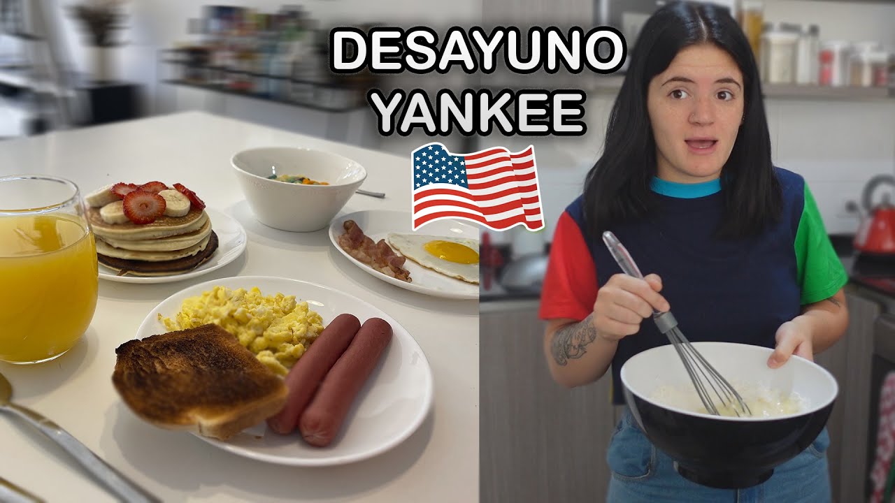 PREPARO UN DESAYUNO YANKEE *como en las películas* - YouTube