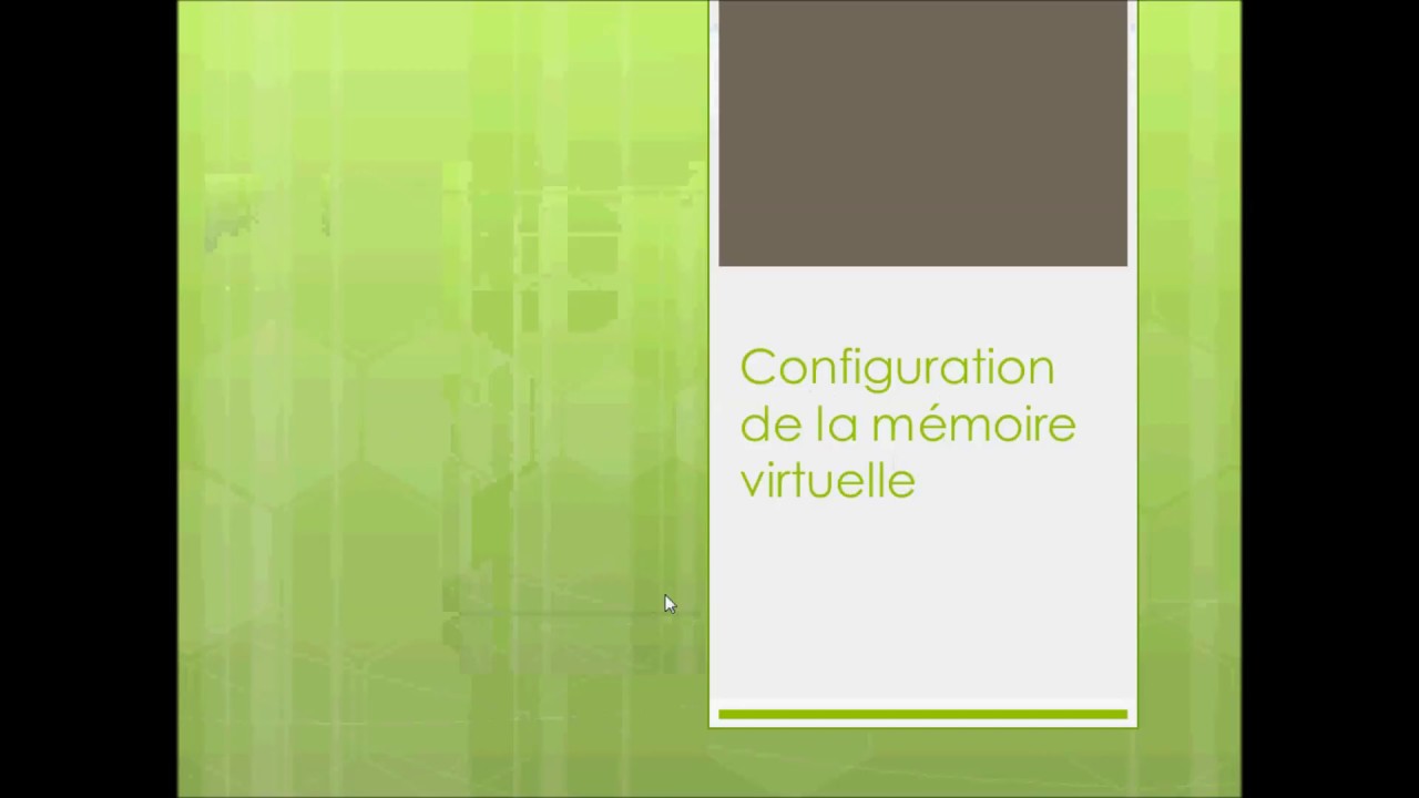 2 Configuration de la memoire virtuelle sous Windows - YouTube