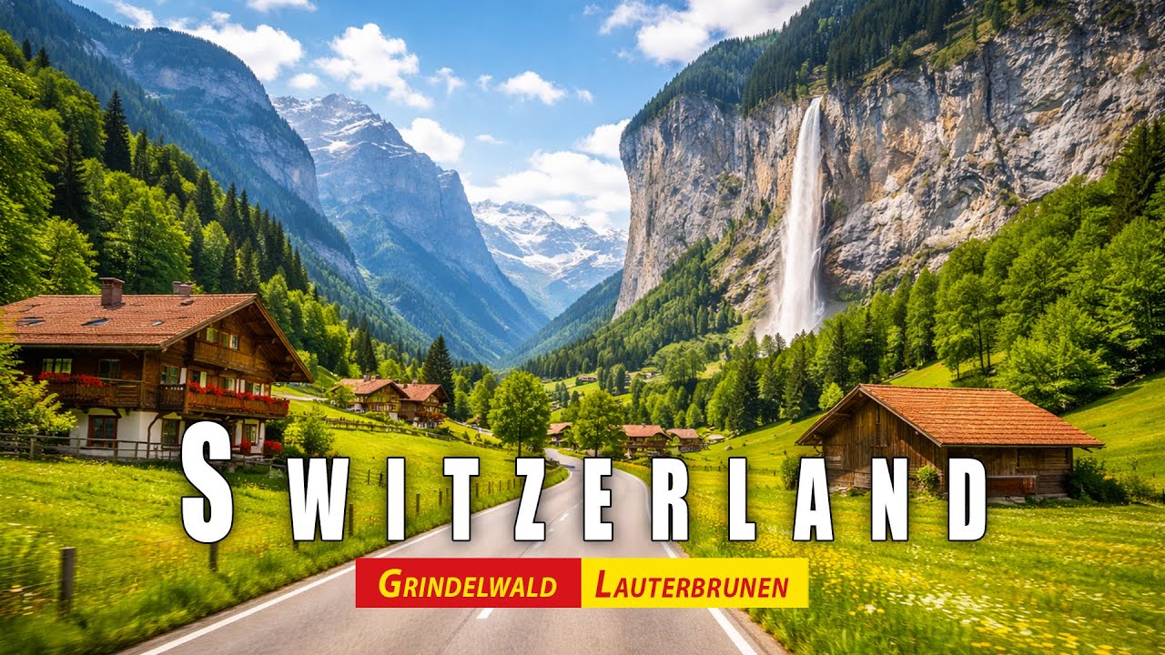 Breathtaking Swiss Alps Drive | Waterfalls, Chalets & Mountain Roads ...