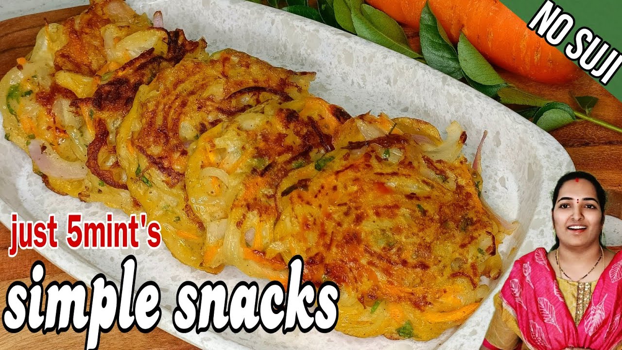 healthy and tasty simple snack recipes|No suji snacks|less oil snacks ...