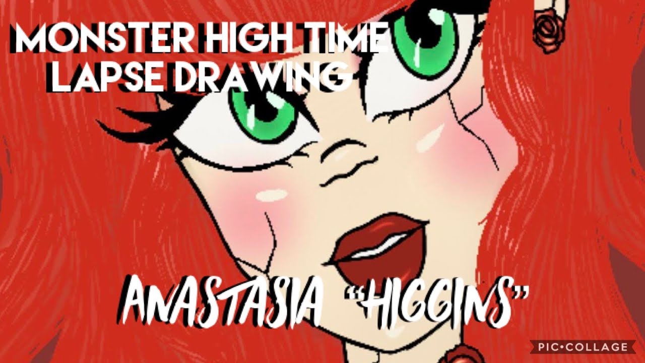 Monster High Time Lapse Drawing - Anastasia "Higgins" (OC) - YouTube