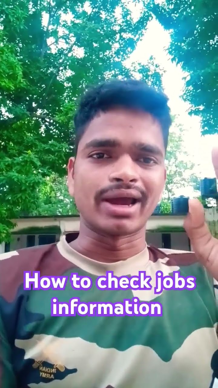 How To Check Jobs Information 2024 Cisf Bsf Indian Army Sub Inspector Army Sscgd2024 Youtube