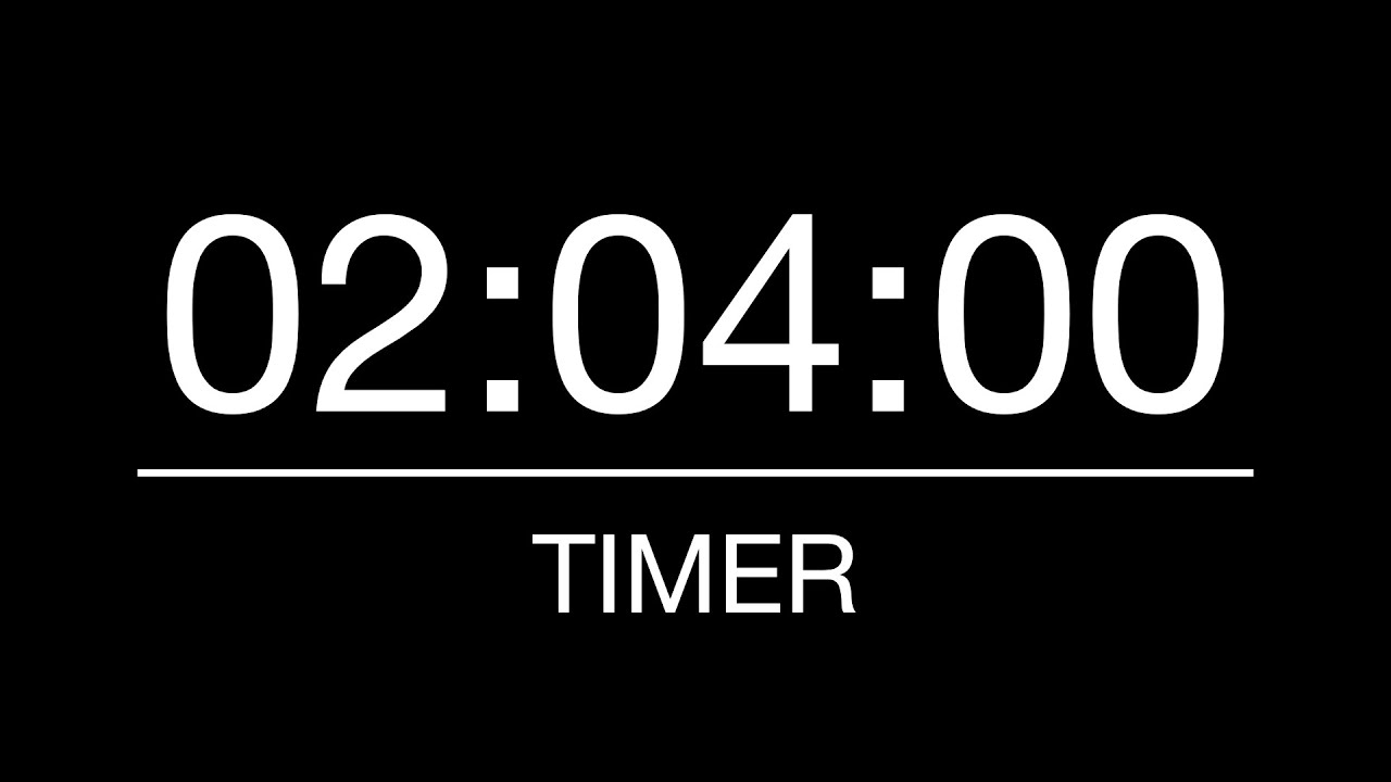 2 Hours 4 Minutes Timer/Countdown with Alarm - 124 Minutes - YouTube