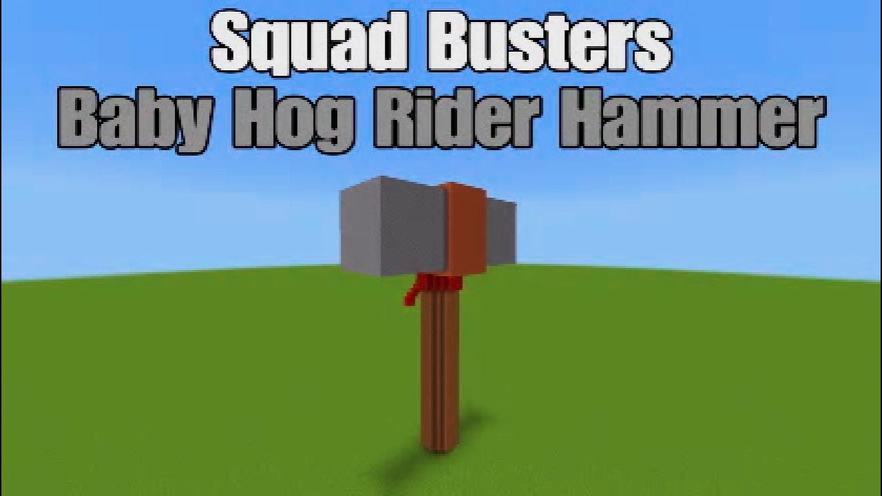 I created the Baby Hog Rider Hammer from Squad Busters in Minecraft ...