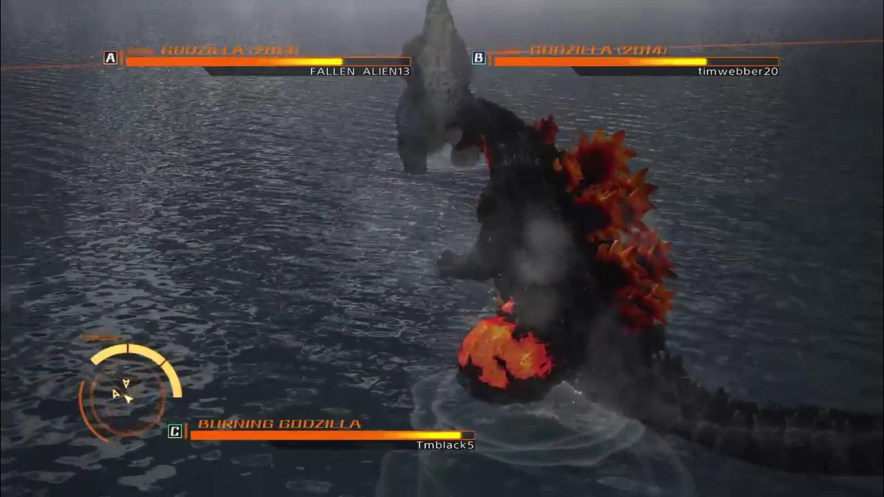 GODZILLA PS4 versus mode: Burning Godzilla 90's vs. Legendary Godzilla vs. Legendary Godzilla ...