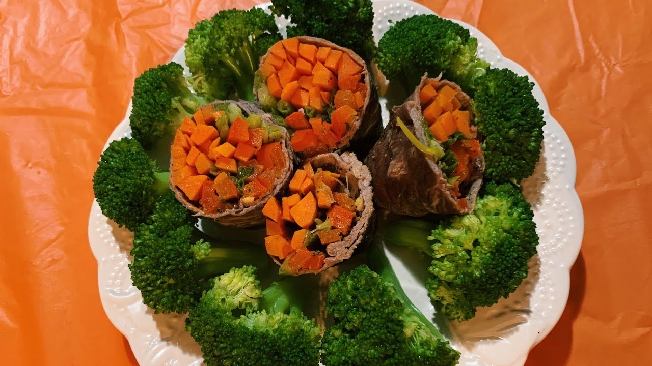 ROLLOS DE BISTEC RELLENOS DE VEGETALES - YouTube