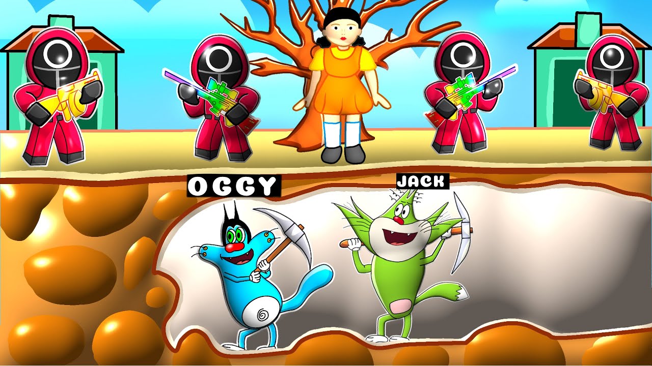 Roblox Oggy Escaping Squid Game Doing Teamwork With Jack - YouTube