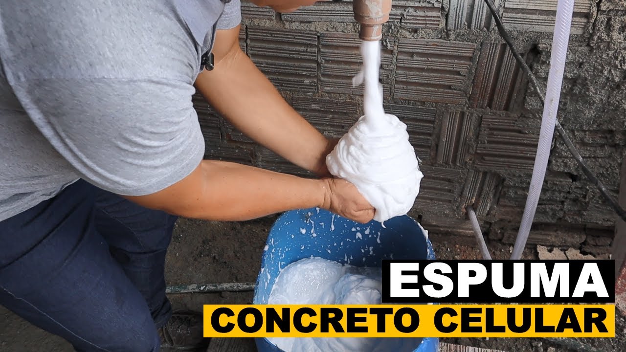Fazendo a espuma para o concreto celular. - YouTube