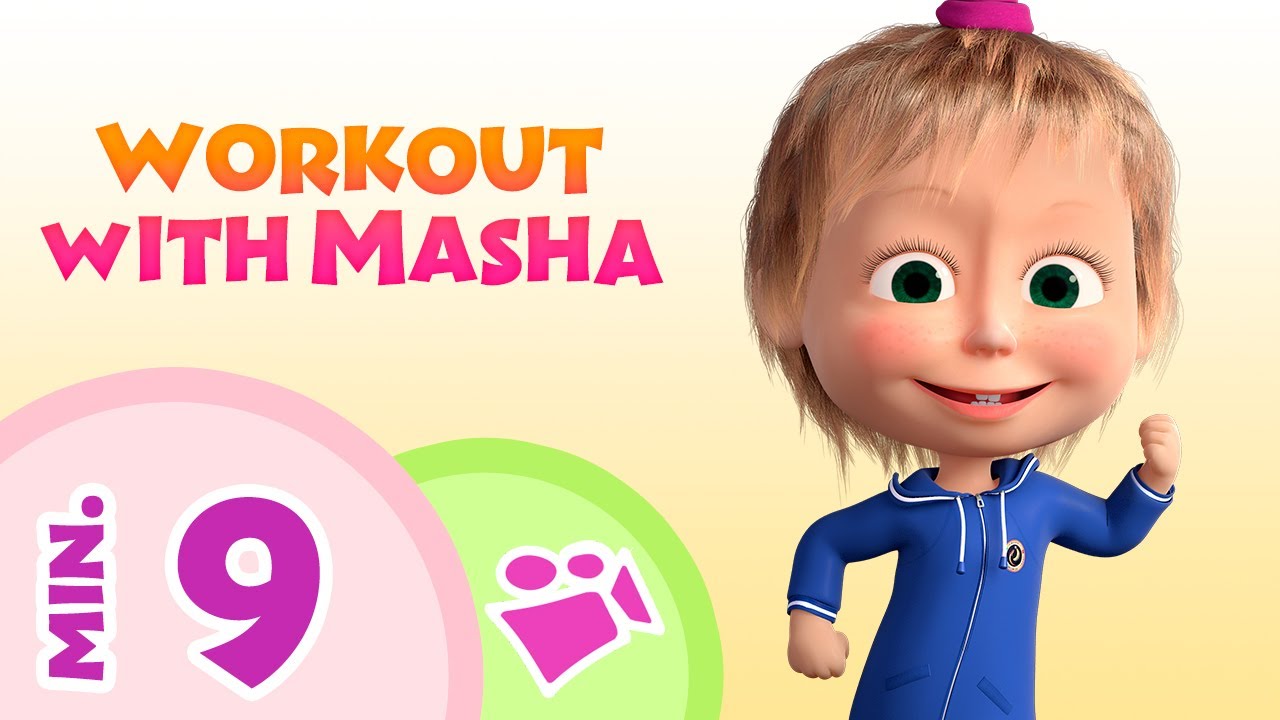 TaDaBoom English 🏃‍♀️💪 Workout with Masha🏀⛹️‍♀️ Collection of kids ...