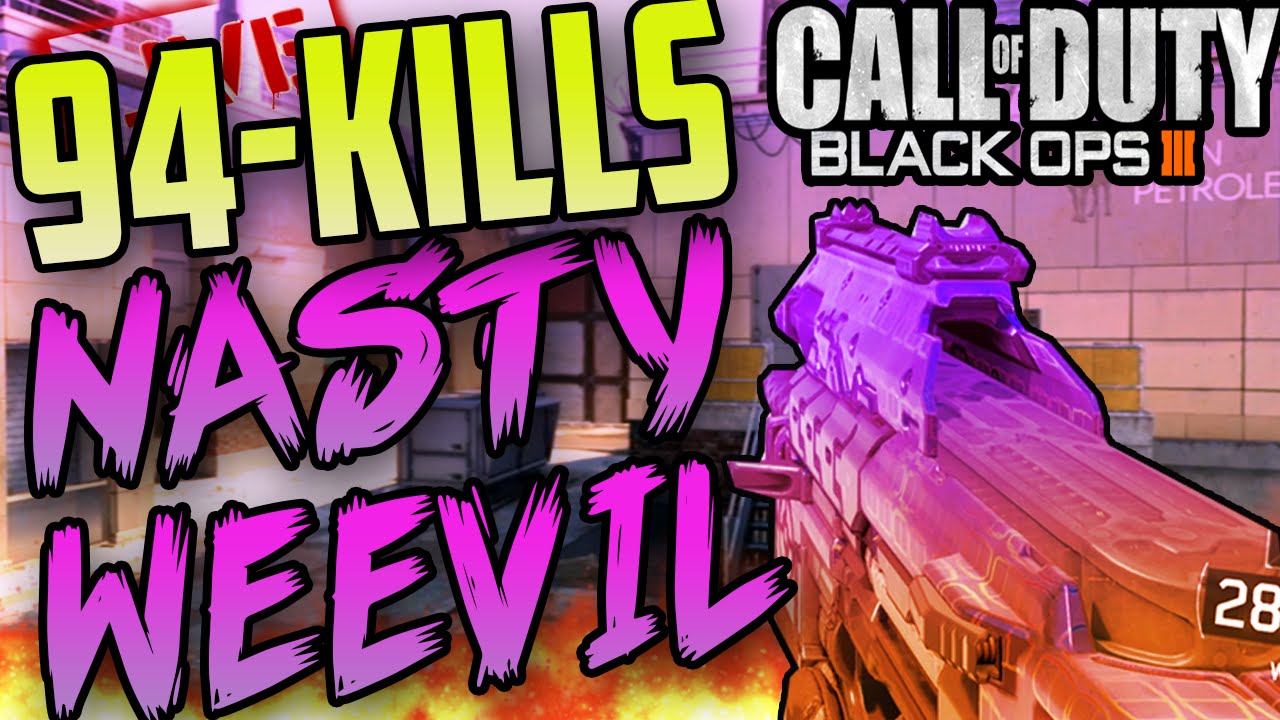 94 KILLS "WEEVIL" GAMEPLAY! BLACK OPS 3 NEW BEST GUN + QUAD FEED! (COD ...