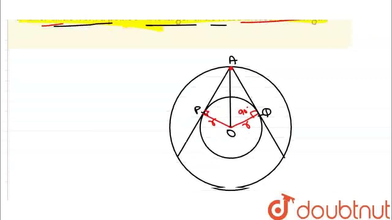 Draw two concentric circles of radii 3 cm and 5 cm . Construct a tangent to smaller circle from ...