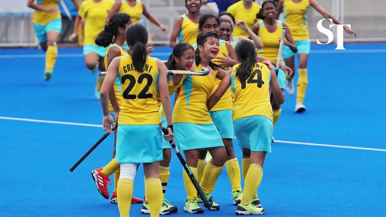 Crescent Girls’ School hockey players and supporters celebrate victory ...