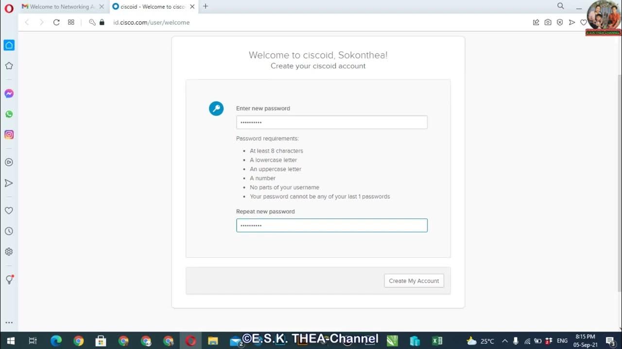 របៀបចុះឈ្មោះចូលថ្នាក់កម្មវិធីសិក្សាស៊ីស្កូ-Activate your NetAcad's Class. - YouTube
