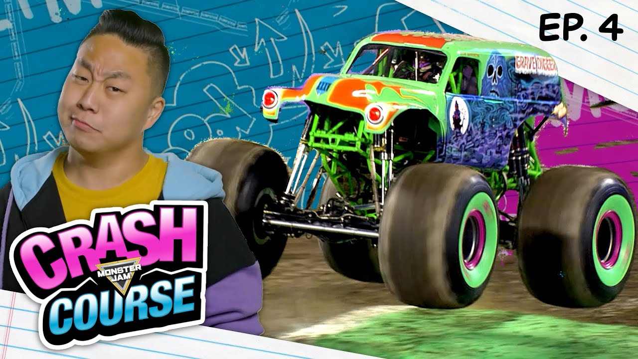 Trucks Jump Over Trucks in a MONSTER JAM® Race! | MONSTER JAM Crash ...