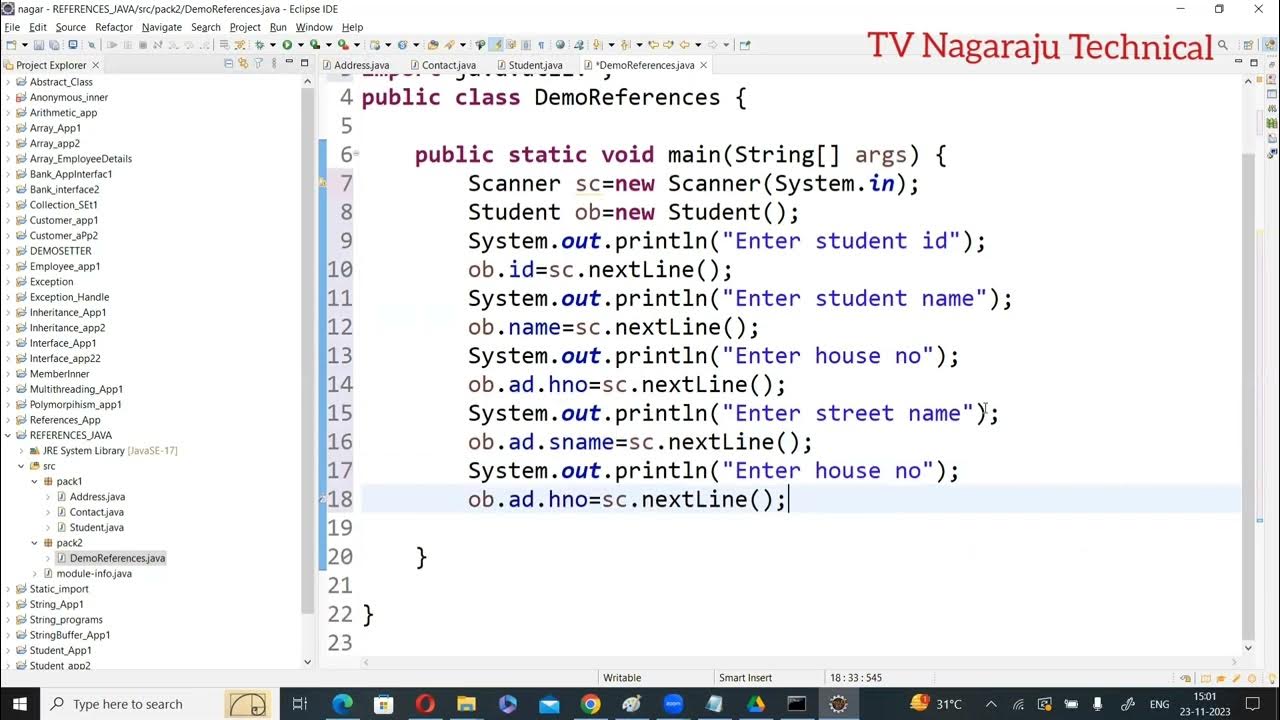 REFERENCES IN JAVA || TIGHTLY COUPLED REFERENCES || LOOSELY COUPLED REFERENCES - YouTube