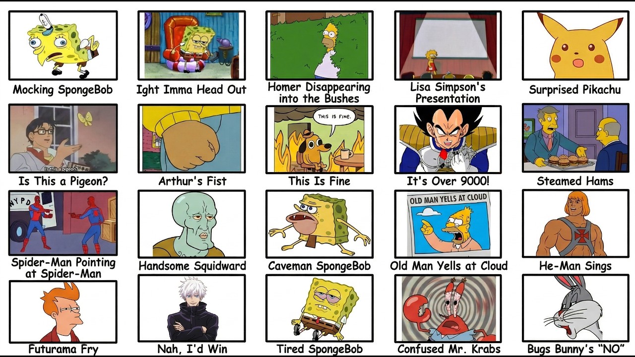 20 MOST ICONIC Cartoon Memes Explained in 14 Minutes - YouTube