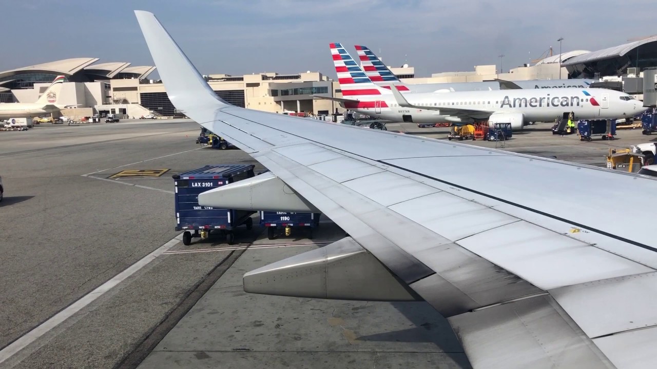 American Airlines 737-800 N983NN Pushback, Start-up and taxi @ Los ...