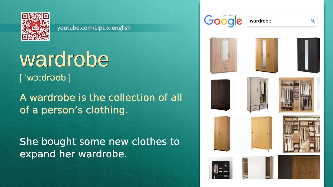 Wardrobe : B1 level english vocabulary lesson, www.LipLix.com - YouTube