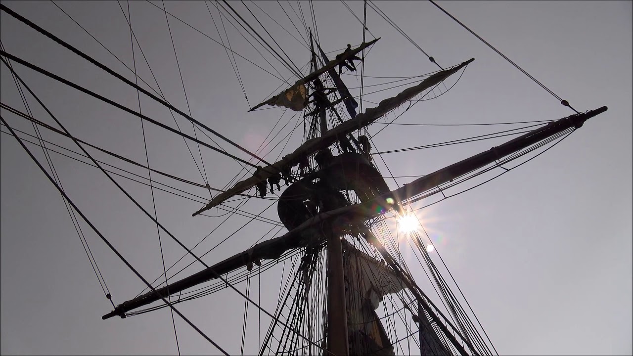 Working Aloft on the U S Brig NIAGARA short - YouTube