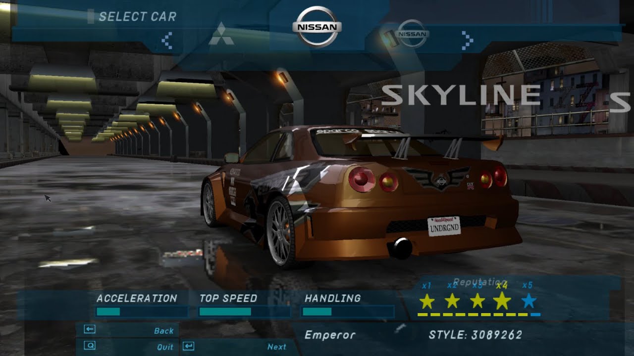 NFS Underground Definitive Edition | Bonus Car | Nissan Skyline GT-R ...