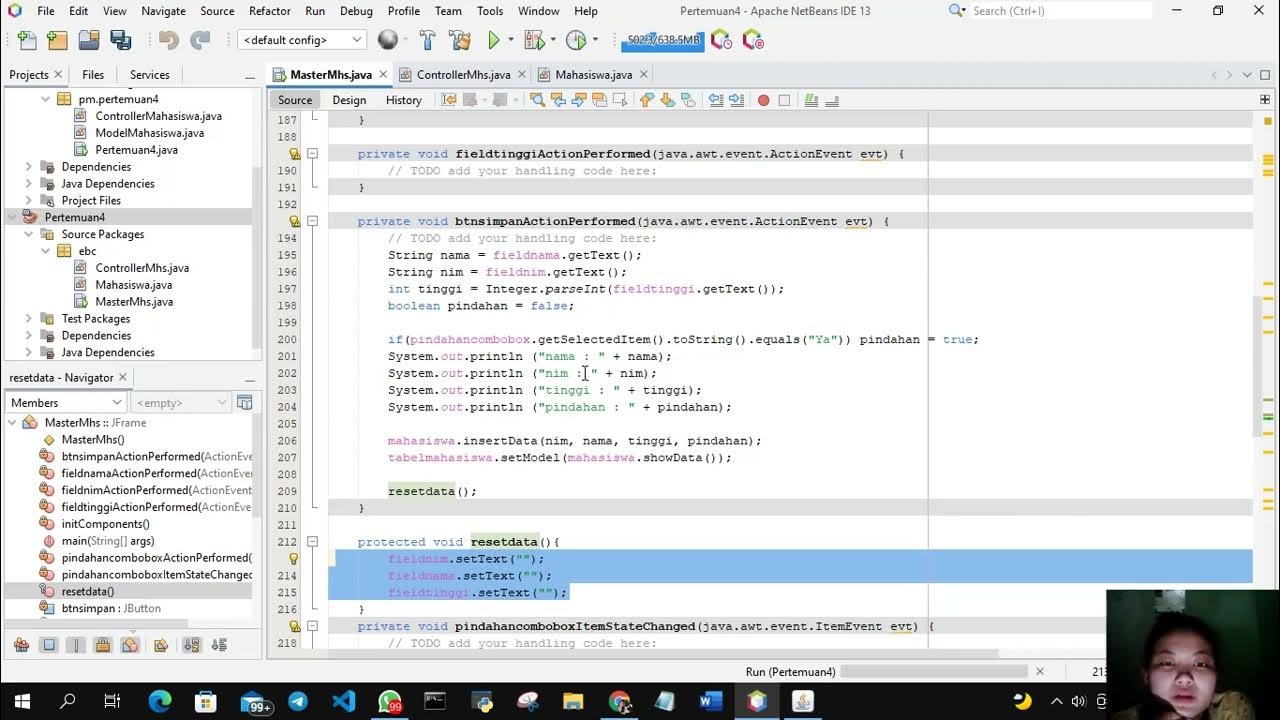 Netbeans Java MVC Input Data Mahasiswa - YouTube