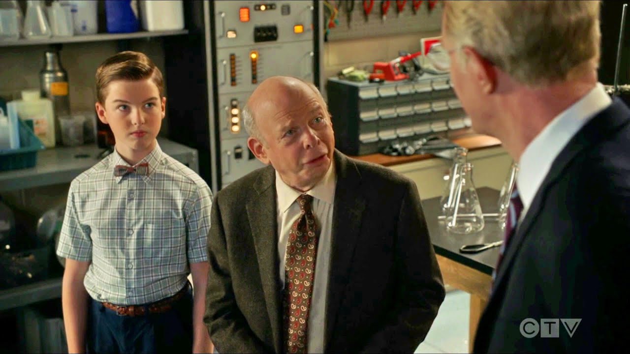Sheldon and Dr. Linkletter struggle to solve an equation | Young ...