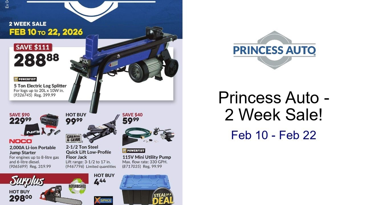 Princess Auto - 2 Week Sale! Feb 10 - Feb 22 - YouTube