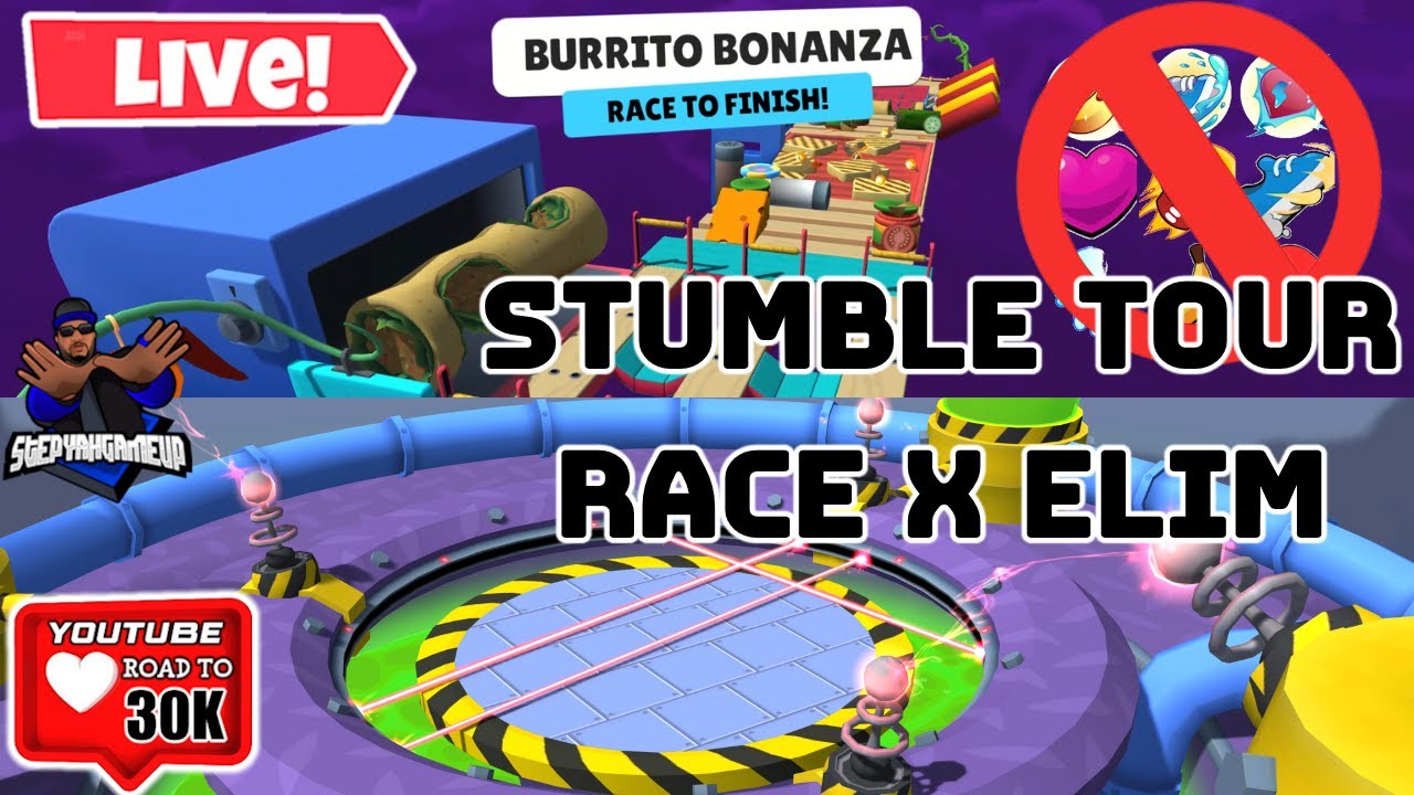Live Stumble Guys Race Elim Tournament For GEMS! Part 02 Stepyahgameup ...
