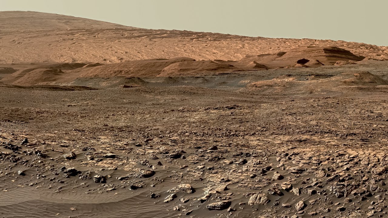 NASA Mars Rover Curiosity espectacular panorama de Marte Sol 1903 - YouTube