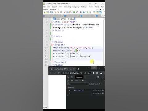 Delete elements from any position of the array in JavaScript? | Tech Tutorial | Praveen Kumar ...