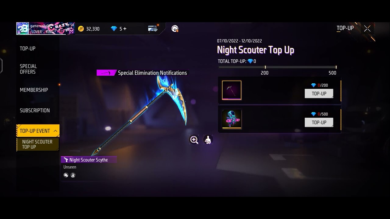 New Night Scouter Top Up Event - YouTube