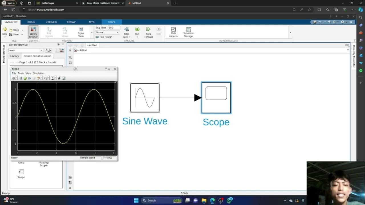 Simulink pada Matlab?, pengenalan Simulink, penggunaan blok Simulink dalam Teknik Kendali - YouTube