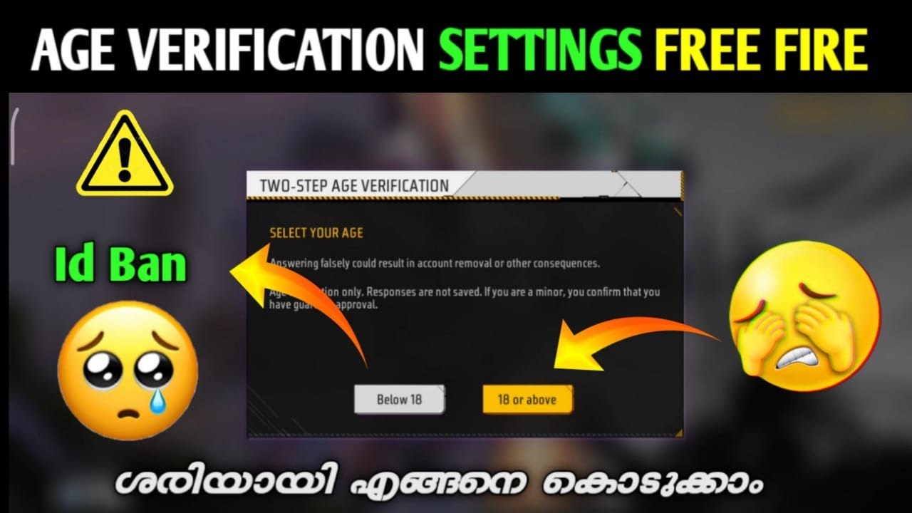 🥴 Free fire age verification update 😭 id ban or unban full details ...