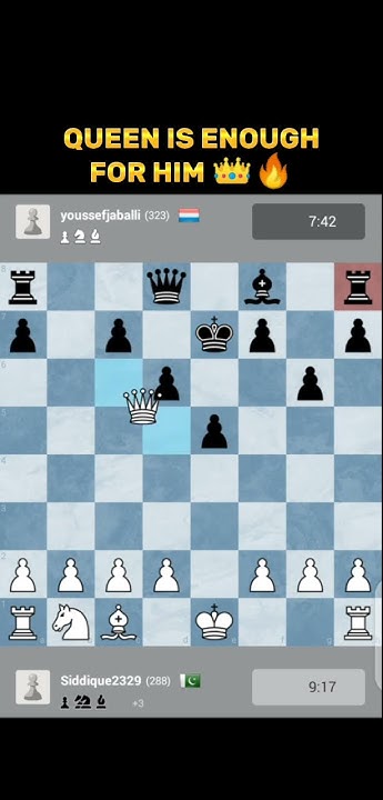 A queen is enough for him to resign | chess tactics - YouTube